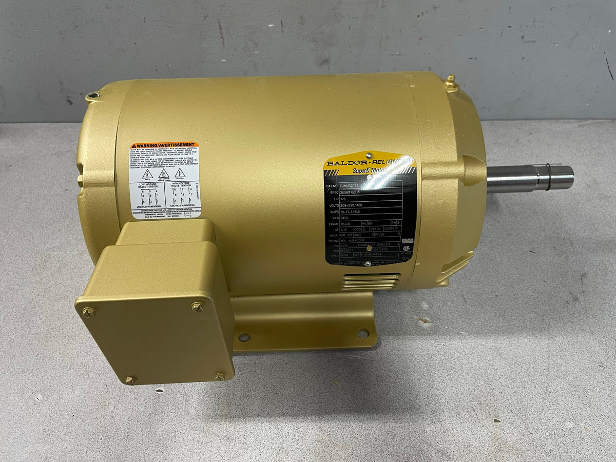New Baldor Reliance 7.5 HP Electric Motor Cat No EJMM3219T – Benchmark Ltd.
