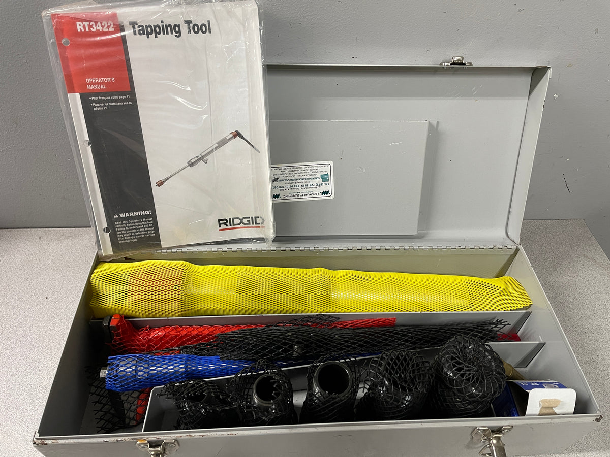 Used RIDGID 75992 RT3422 Tapping Tool w- 3/4" - 2" NPT Set Hot Tapping ...