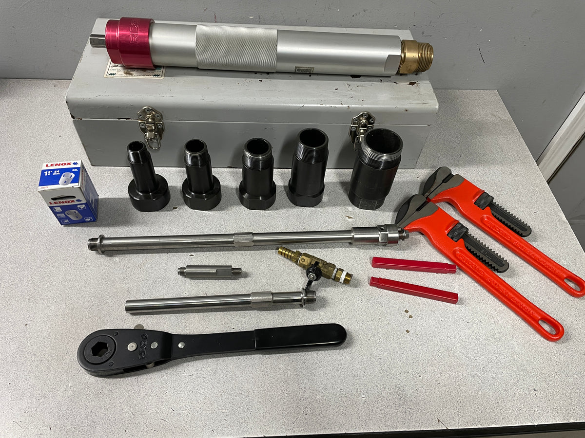 Used RIDGID 75992 RT3422 Tapping Tool w- 3/4" - 2" NPT Set Hot Tapping ...