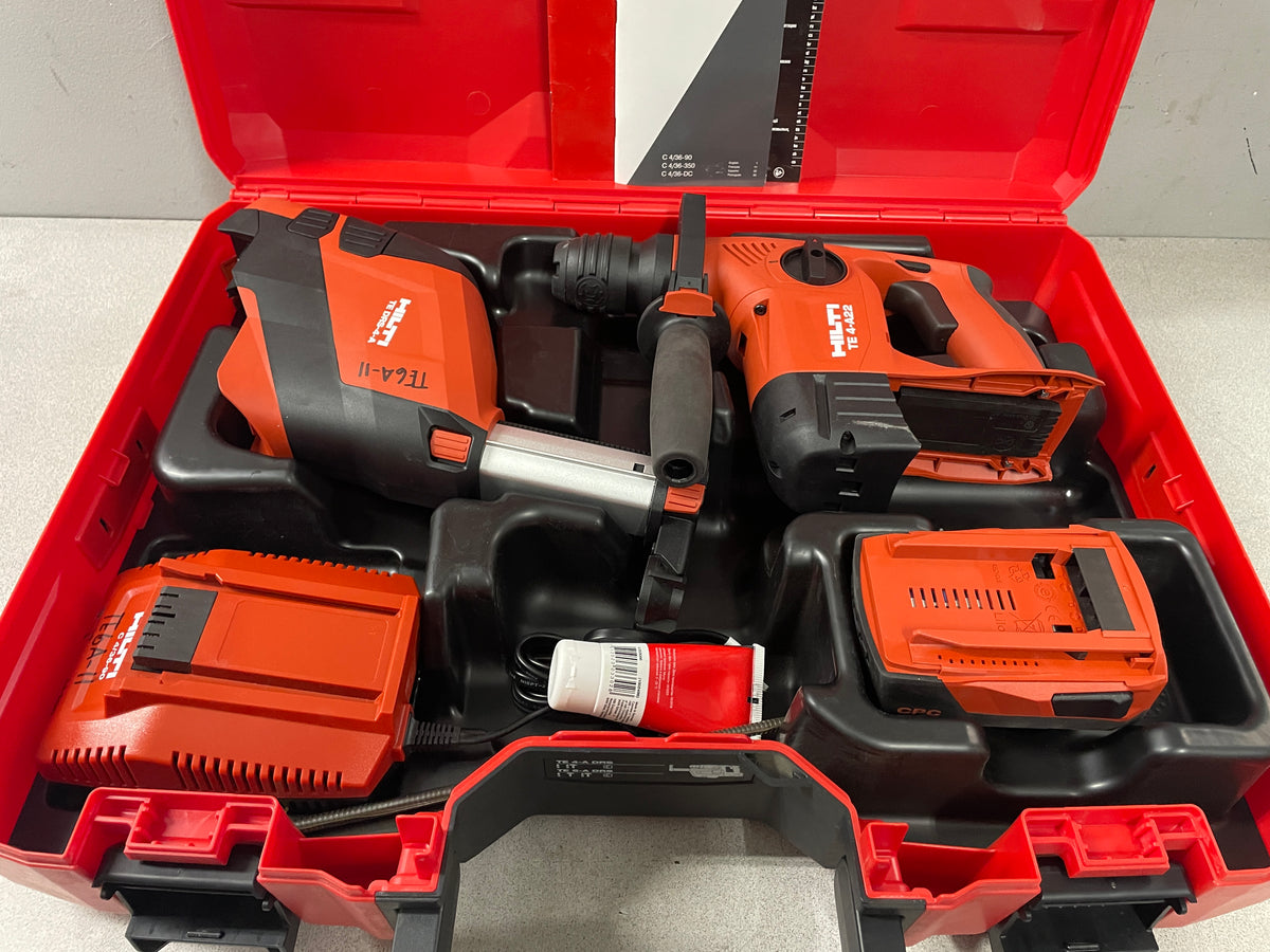 Used Hilti TE 4-A22 Hammer Drill with TE DRS-4-A Dust Collection Syste ...