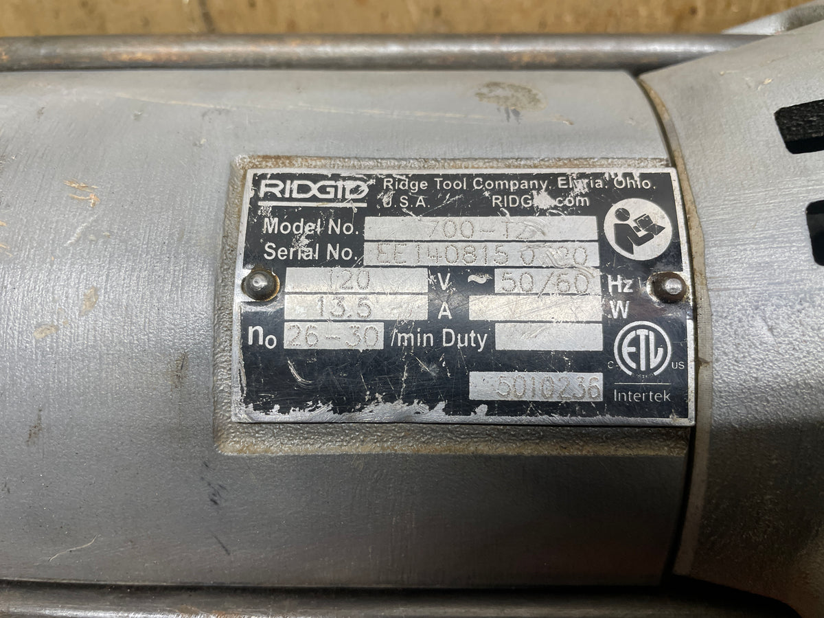 Late Model Used Ridgid 700 T-2 Power Drive – Benchmark Ltd.